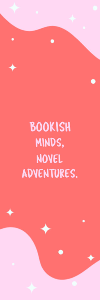 Placeit - Bookmark Design Template Featuring a Quote with Sparkle Graphics