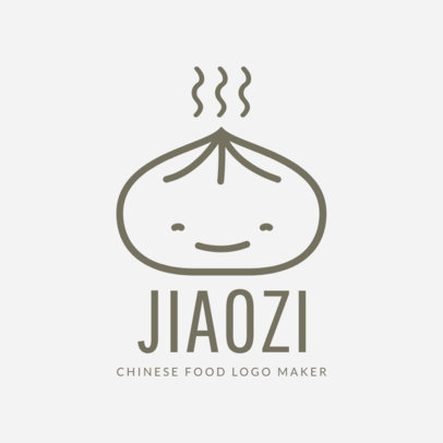 Placeit - Chinese Restaurant Logo Maker with Dumpling Drawing
