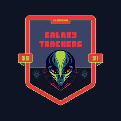 Placeit - Logo Maker for an Alien-Tracking Squad Featuring a Martian ...