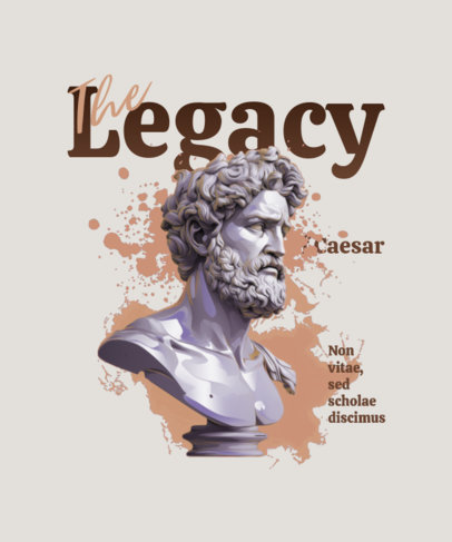 Placeit - Illustrated T-Shirt Design Maker With a Roman Graphics ...