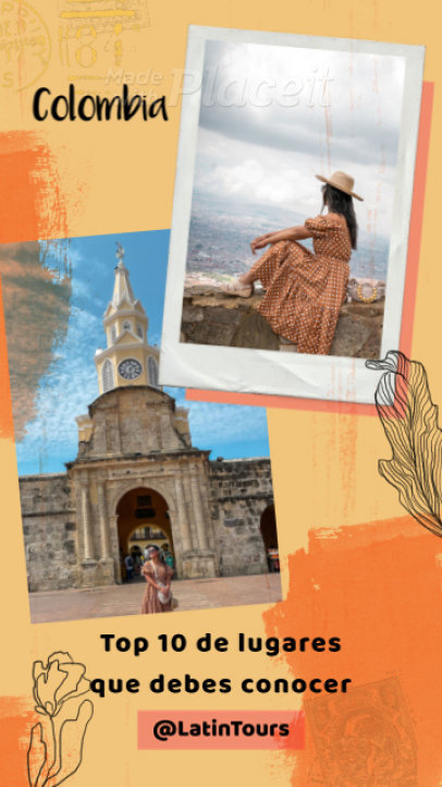 Placeit - Cool Instagram Story Video Template With Colombian Travel Ideas