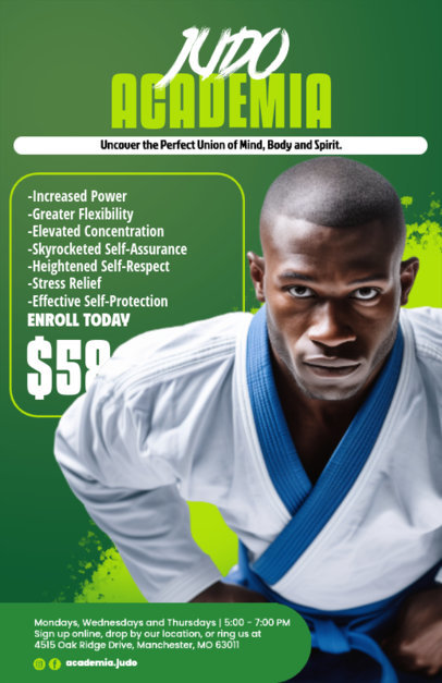 Placeit - Informative Flyer Generator for a Judo Academy with an AI ...