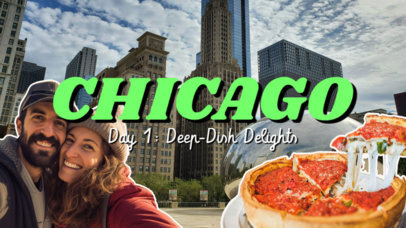 Placeit - YouTube Thumbnail Creator for a Foodie's Chicago-Themed Vlog