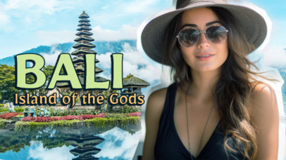 Placeit - YouTube Thumbnail Creator for a Bali Travel Vlog with a Woman ...
