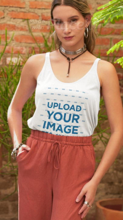 Placeit - Bella Canvas Tank Top Video of a Woman Wearing a Boho ...