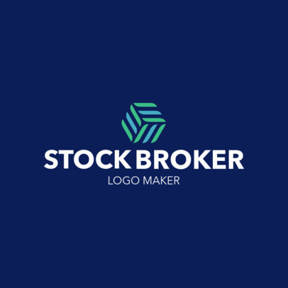 Placeit - Online Logo Maker for a Stock Broker - Blue Theme