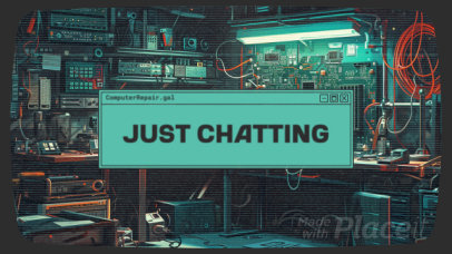 Placeit - Retro-Aesthetic Twitch Screen Video Template for a Just ...