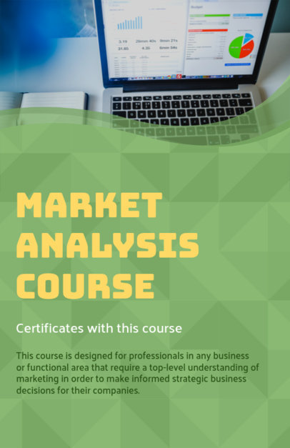 Placeit - Online Flyer Maker for a Market Analysis Course - Green Theme