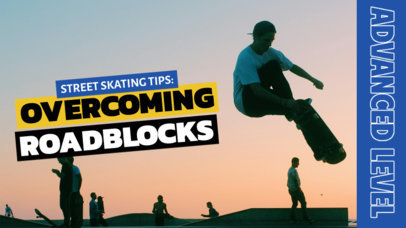 Placeit - YouTube Thumbnail Maker for a Street Skating Tips Vlog