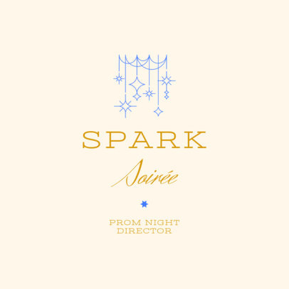 Placeit - Prom Night Planner Logo Maker Featuring Sparkle Graphics