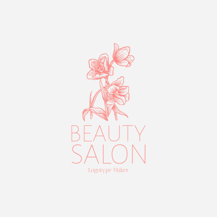 Placeit - Beauty Salon Logo Maker with Flower Icon
