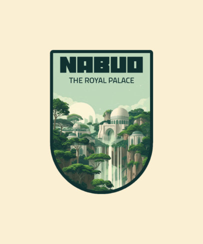 Placeit - T-Shirt Design Maker Featuring a Badge Inspired by the Naboo ...