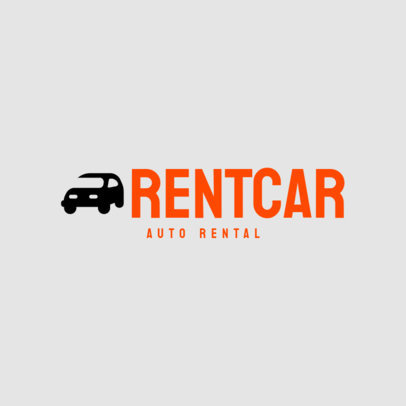 Placeit - Auto Rental Service Logo Template Featuring a Car Icon