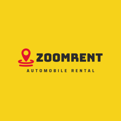 Placeit - Automobile Rental Company Logo Maker with a Location Pin Icon