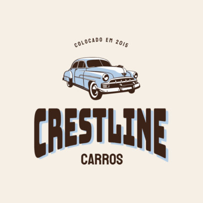 Placeit - Logo Creator Featuring an Illustrated Car with a Retro ...