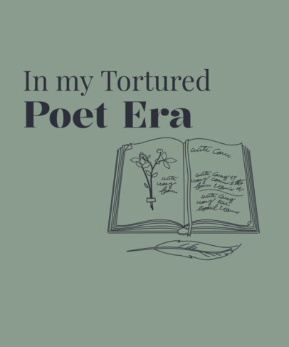 Placeit - Tortured Poets Department-Inspired T-Shirt Design Generator ...