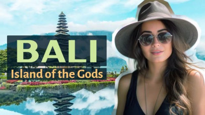 Placeit - Intro Video Template Featuring a Woman's Picture for a Bali ...