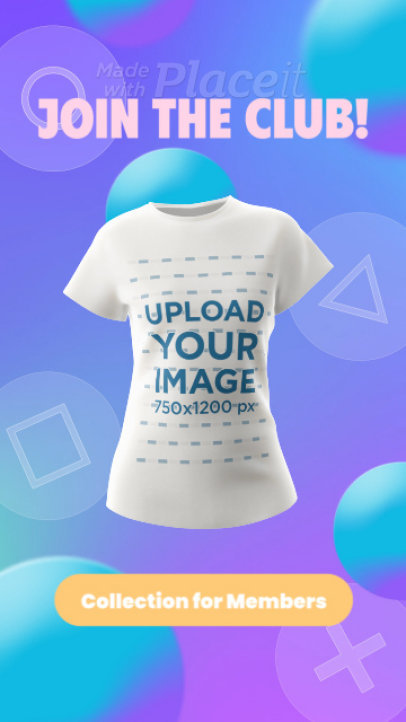 Placeit - Streaming Merch Video of an AI-Generated 3D T-Shirt