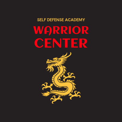 Placeit - Self-Defense Academy Logo Maker Featuring an Illustrated ...