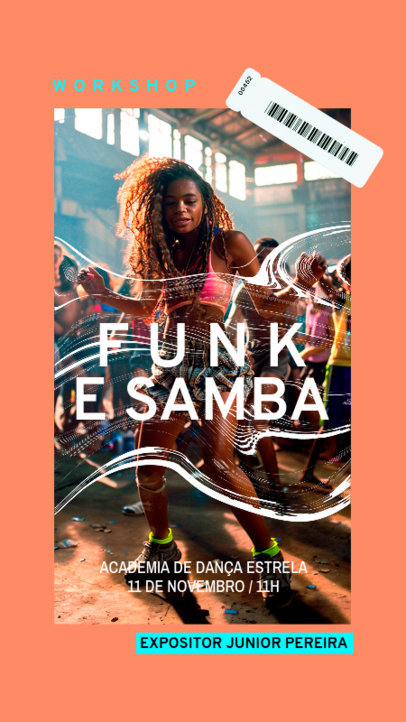 Placeit - Instagram Story Creator for a Funk and Samba Dance Workshop