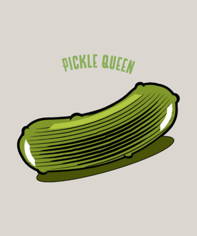 Placeit - T-Shirt Design Maker for Foodies Featuring a Pickle Graphic