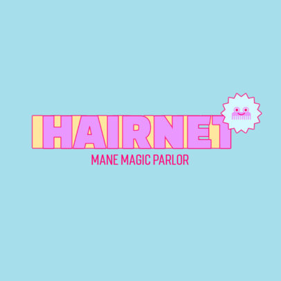 Placeit - Kids Hair Salon Logo Template with a Smiling Comb Graphic