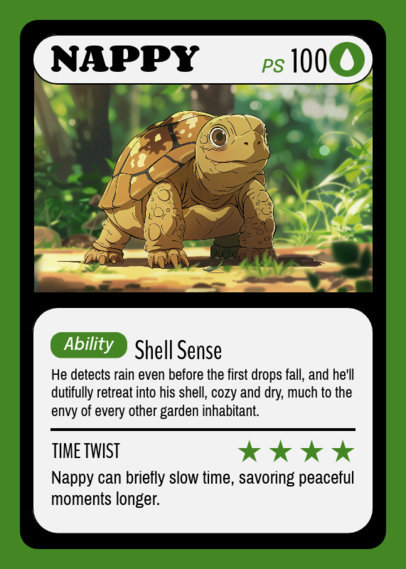 Placeit - Trading Card Maker Featuring a Smiling Little Turtle ...