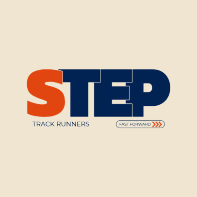 Placeit - Track Running Club Logo Generator with a Heavy Font