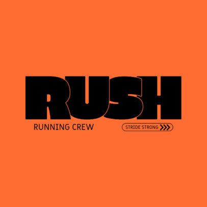 Placeit - Running Crew Logo Generator Featuring a Chunky Typography