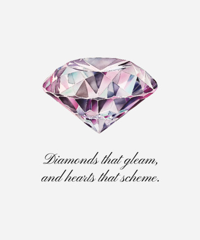 Placeit - T-Shirt Design Creator With a Diamond Graphic Inspired by a ...