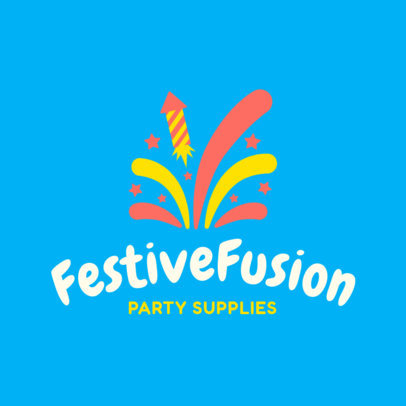 Placeit - Party Supplies Store Logo Generator with Colorful Festive ...