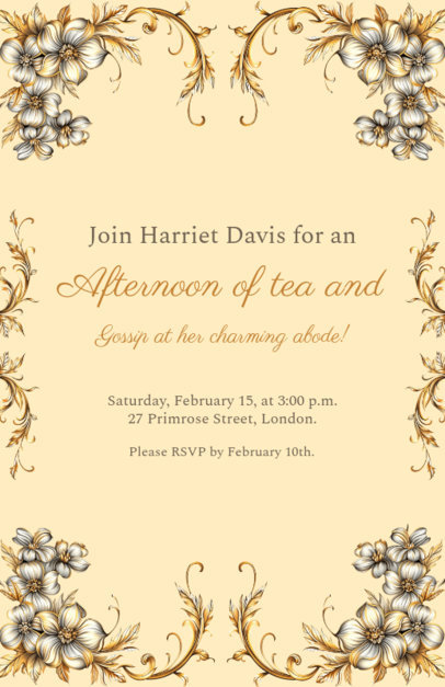 Placeit - Royal-Themed Invitation Template Inspired by a Historical ...
