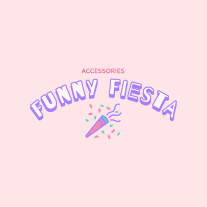 Placeit - Party Supplies Store Logo Creator Featuring a Confetti Popper