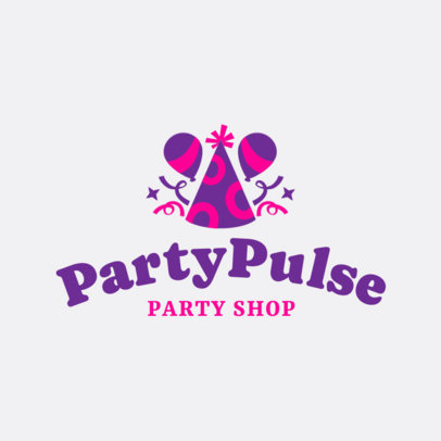 Placeit - Logo Maker for a Party Shop Featuring a Colorful Birthday Hat ...