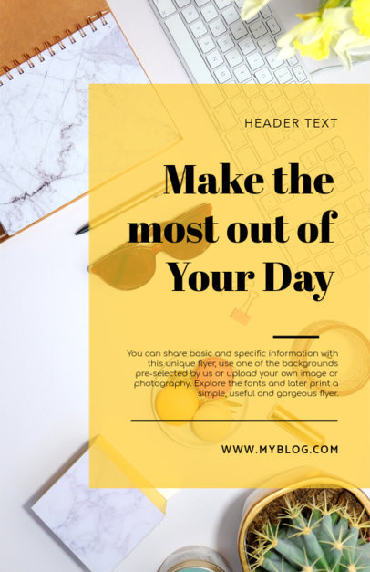 Placeit - Online Flyer Maker for a Writer with Desk Workspace