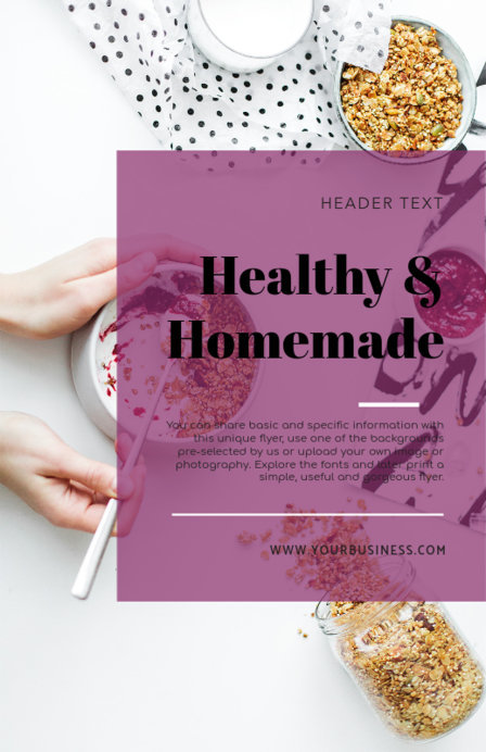 Placeit - Flyer Template for Homemade Food with Food Images