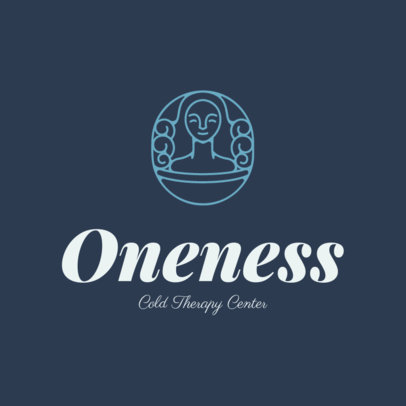 Placeit - Cold Therapy Center Logo Generator Featuring a Woman Icon