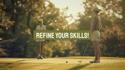 Placeit - Intro Video Creator Featuring an Ad for Golf Lessons With an ...
