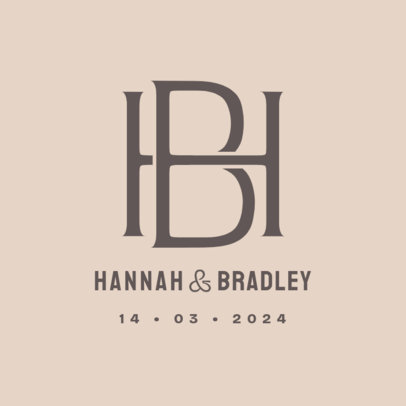 Placeit - Monogram Logo Maker for a Wedding Event
