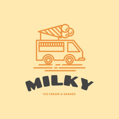 Placeit - Ice Cream Shop Logo Maker with Gradient Background