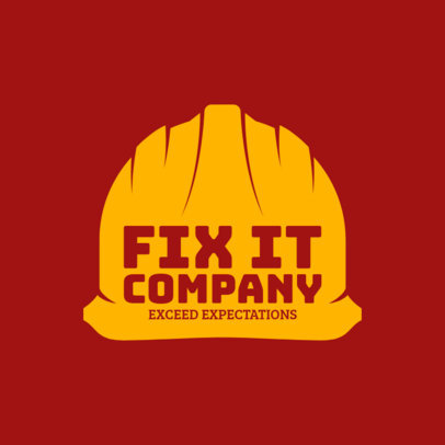 Placeit - Construction Company Logo Maker with Hard Hat Icon