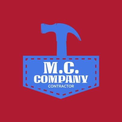 Placeit - Contractor Logo Maker with Hammer Icon