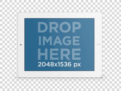 Placeit - iPad Mockup of White iPad With Clear Background