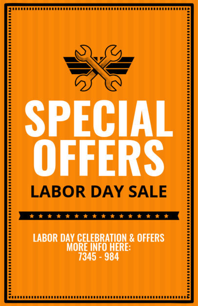 Placeit - Labor Day Sale Offers Flyer Template