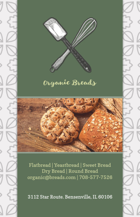 Placeit - Pastry Shop Flyer Template with Pattern Background