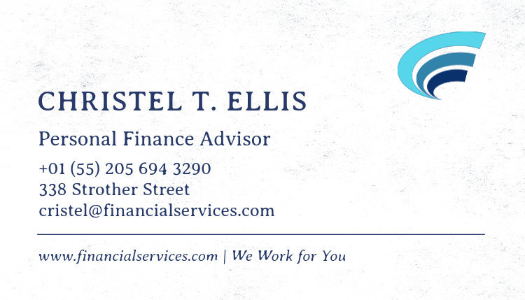 Placeit - Simple Financial Advisors Business Card Maker