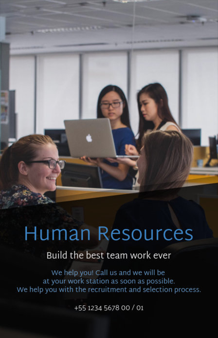 Placeit - HR Job Posting Flyer Design Template