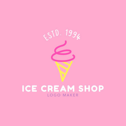 Placeit - Ice Cream Shop Logo Maker with Gradient Background