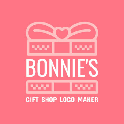 Placeit - Pink Logo Template for Gift Stores