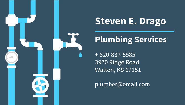 Plumbing Visiting Card Design